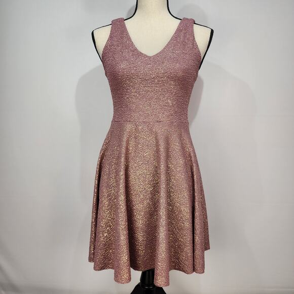 silence + noise | Dresses | Silence Noise Sinderella Pink Gold Sparkle ...